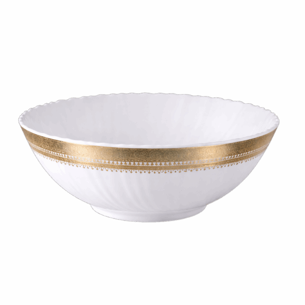Lace-Edge Opal Glass Bowl | Deep Serving Bowl 4-10 Inch